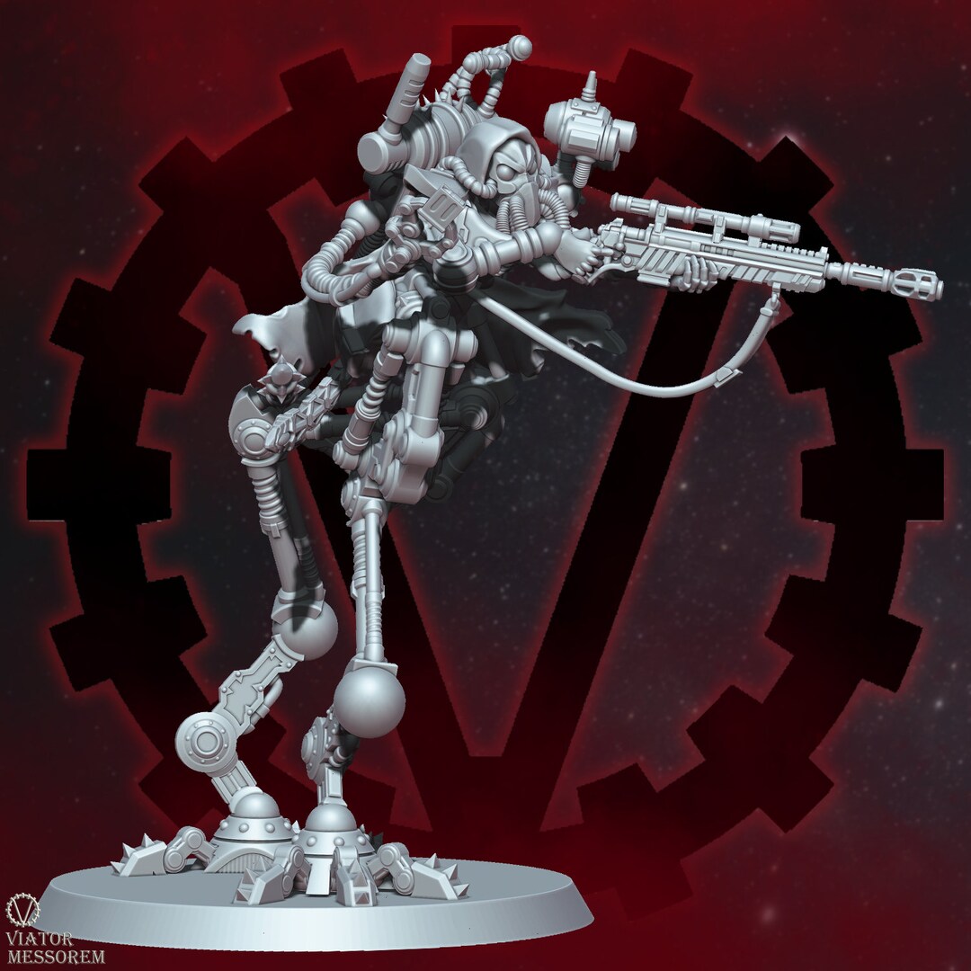 Iron Sniper, Machine Priests Sniper Commander + Custom 40mm Industrial ...
