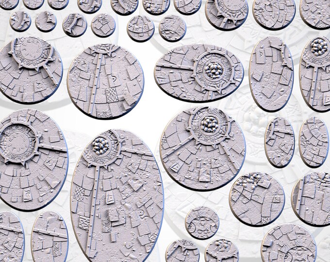 Demon Temple Bases - Custom Skull Themed Chaos Temple 32/40/60mm+ Bases ...