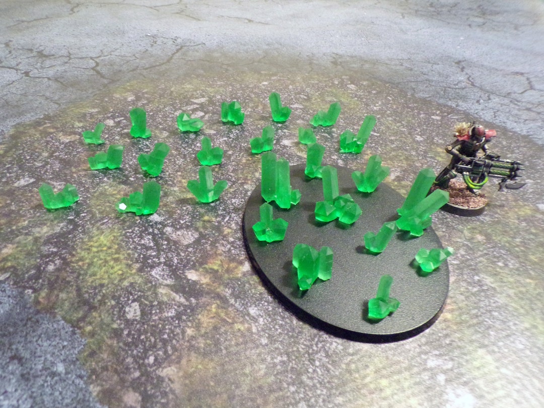 Transparent Green Mega Crystal Basing Pack X20 - Large Green Basing ...