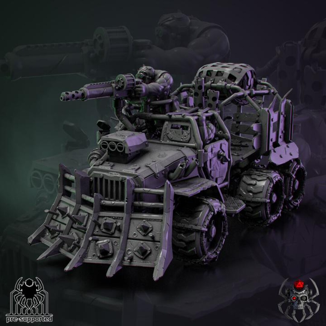 Ork War Truck - Space Ork War Vehicle - Sci-fi Ork 28mm Scale Miniature ...