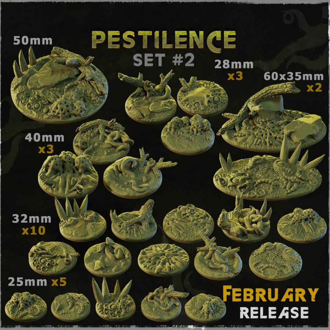 Infected Swamp Pestilence Bases Plague Themed Bases Plague 25/32/40mm ...
