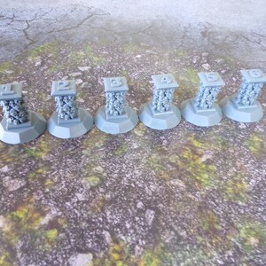 Skull Column Objective Markers X6 - for Chaos Marine or Chaos Demon ...