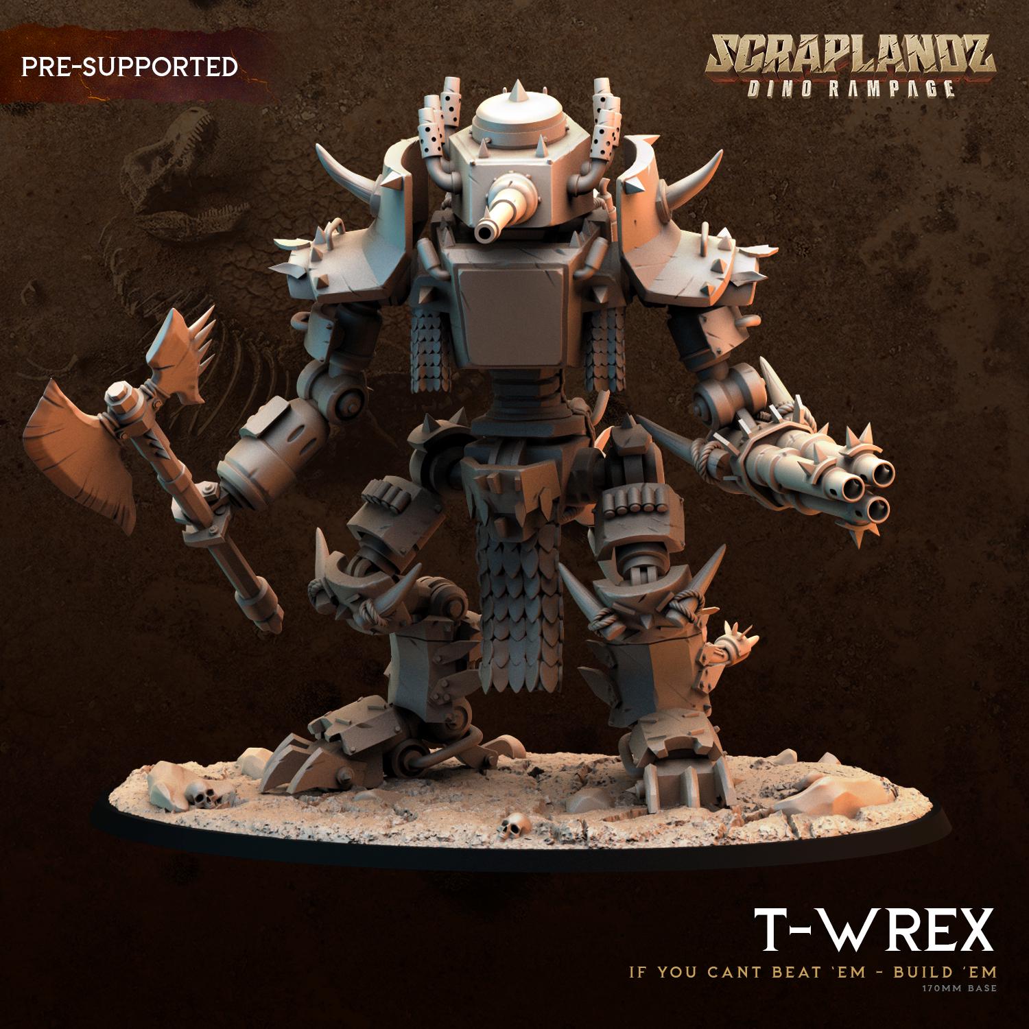 T-wrex, Ork Giant Walker - Space Ork Walker Mech + Custom 170mm Oval ...