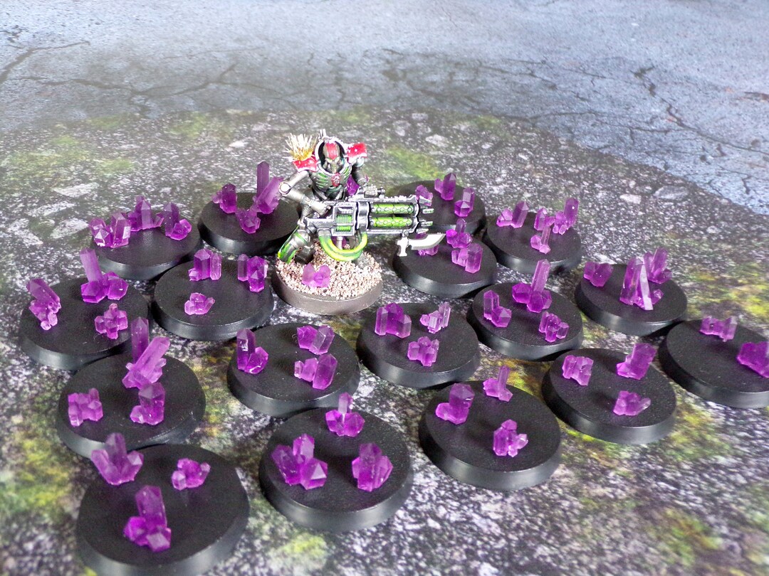 Model Basing Crystals Pack X60 - Transparent Purple Crystals for Custom ...