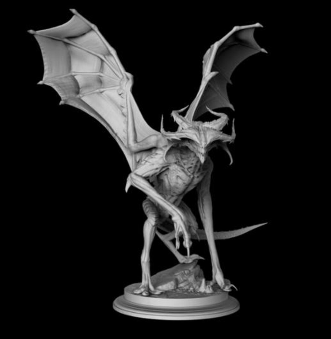 Xanthur, World Devouring Dragon - Demonic Dragon Miniature for Fantasy ...
