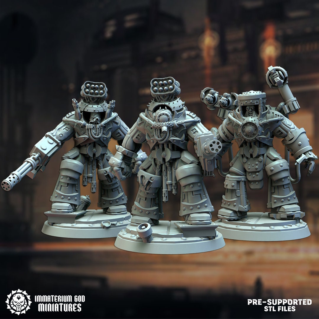 Dark Steel Destroyers, Chaos Demon Chaos Heavy Weapons Models X6 ...