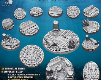 Atlantis Themed Bases Admiral Apocalypse Resin Bases - Etsy