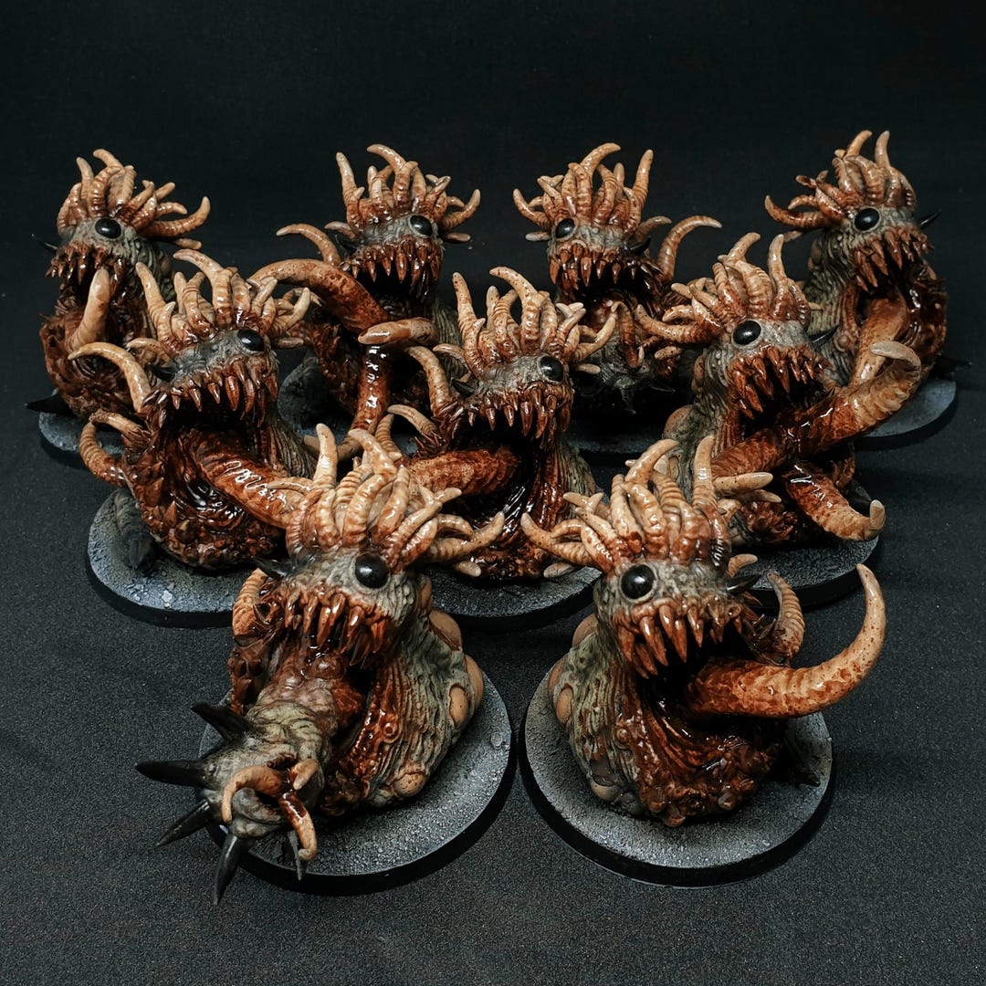 The Maw Demon Miniatures - Custom Demon Mini + 40mm Rocky Bases - Maw ...