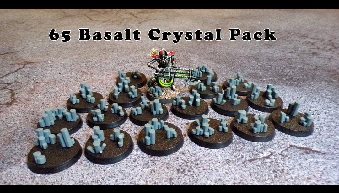 Basalt Crystal Basing Pack X65 - Perfect for 28mm Scale Wargames ...