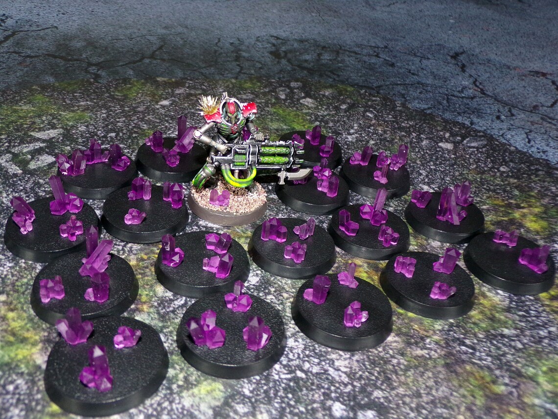 Warhammer 40k Base Crystals X60 Transparent Green for - Etsy