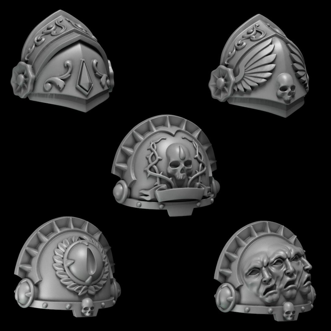 Crimson Lords Heavy Armor Shoulder Bits Pack X10 Custom Shoulders X10 ...