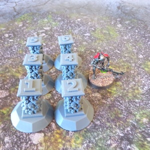 Skull Column Objective Markers X6 - for Chaos Marine or Chaos Demon ...