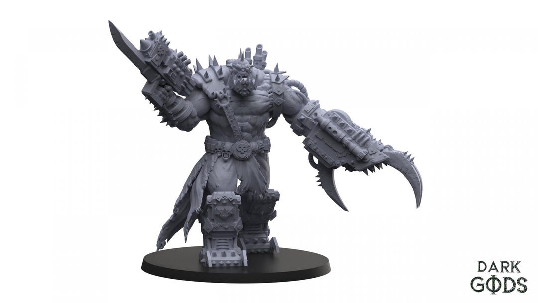Big Klaw Boss, Space Ork Commander - Sci-fi Ork Miniature + Custom 80mm ...
