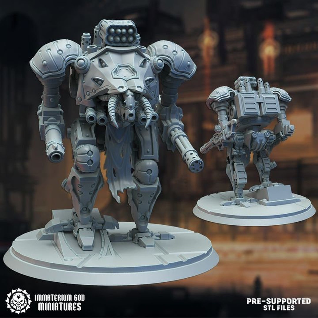 Iron Hound, Mechanical Knight - Large Knight Model + 100mm Custom Base ...