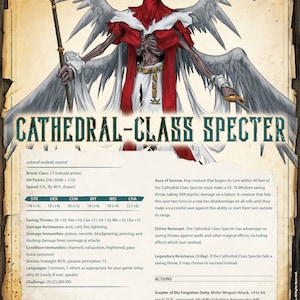 Colossal+ Cathedral Specter - Dnd Massive Monster - Giant Specter ...