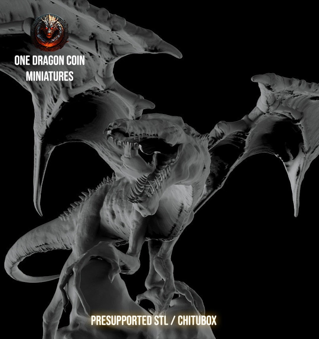 Gargantuan Scavenger Dragon - Custom Fantasy Dragon Miniature Perfect ...