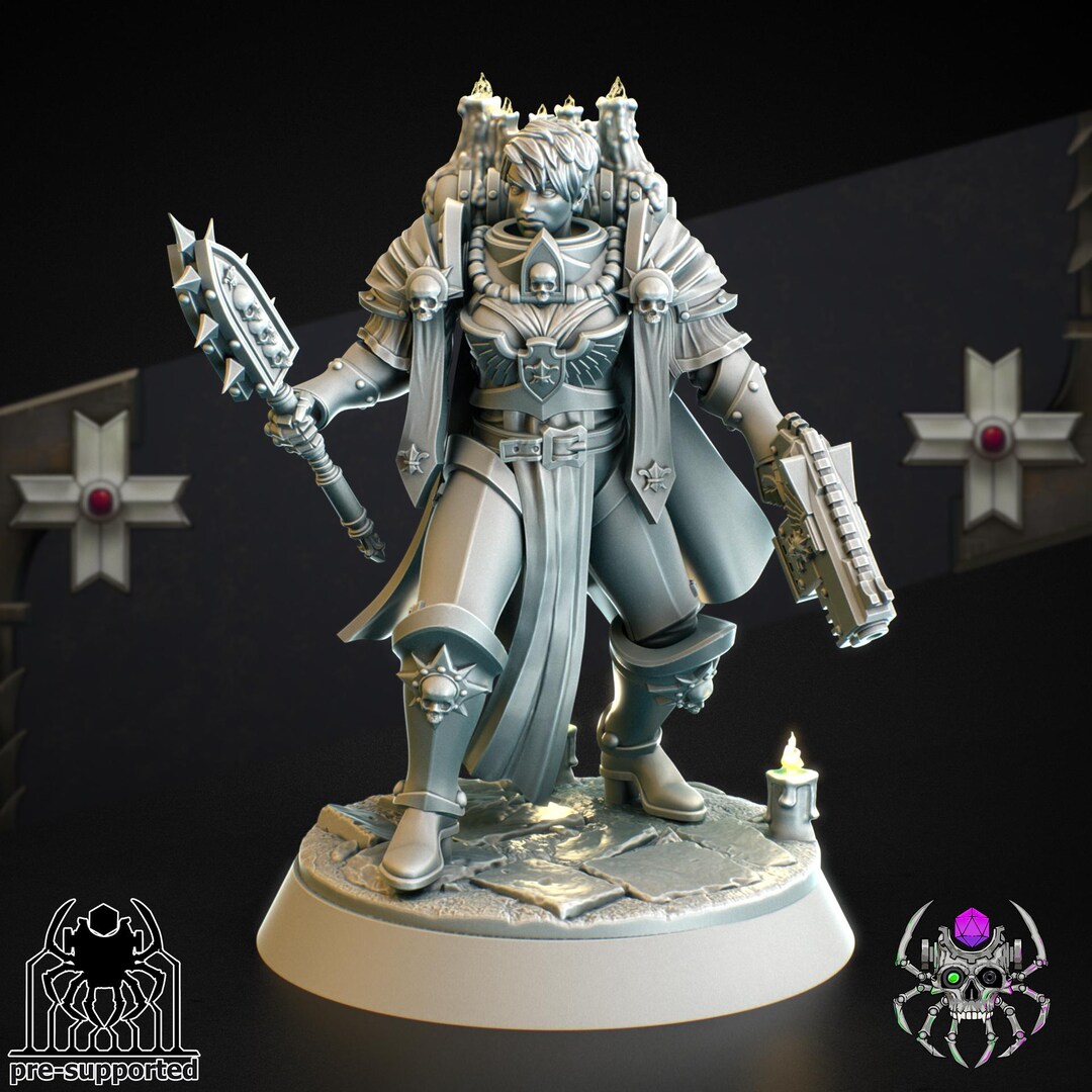 Widow Commander - Sci-fi Widows of Battle Commander Miniature + Custom ...
