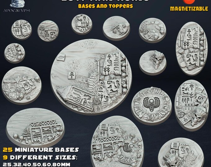 Egyptian Ruins Wargame Bases - Fantasy Miniature Wargame Bases ...