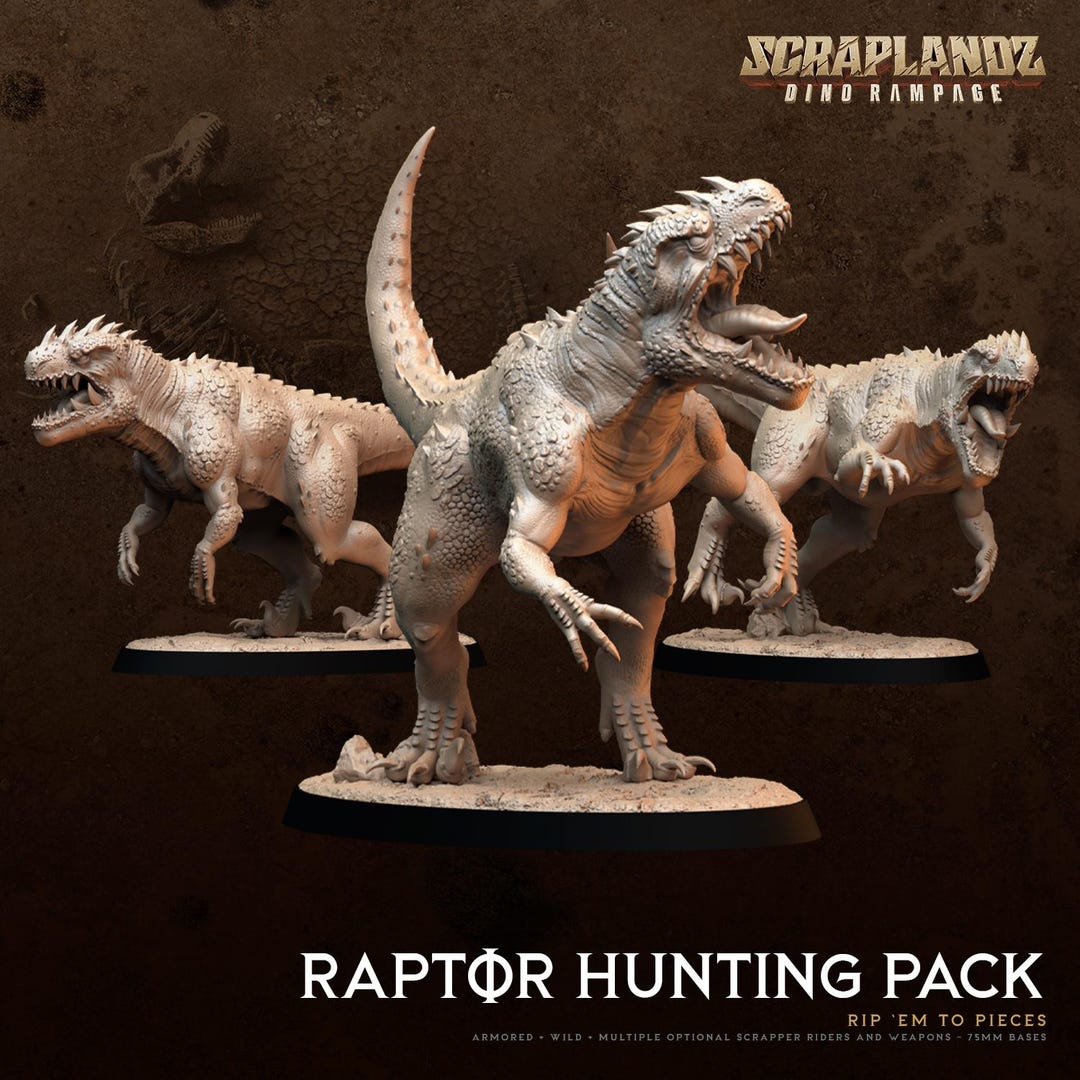 Raptor Hunting Pack X5 Custom Raptor Miniatures for Fantasy Wargames ...