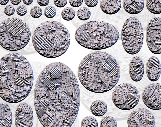 Gothic Temple Ruins Bases - Custom Grimdark Ruins Themed 32/40/60mm ...