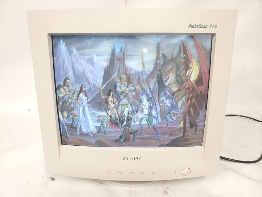 Vintage Gaming Sampo Alphascan 712 KM-712 16" CRT VGA Computer Monitor ...