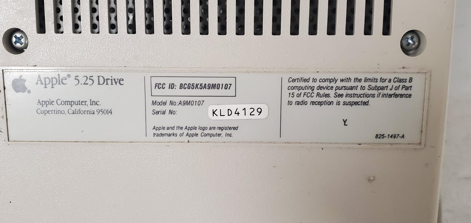 Vintage Apple 5.25 Floppy External Disk Drive A9M0107 KLD4129 - Etsy