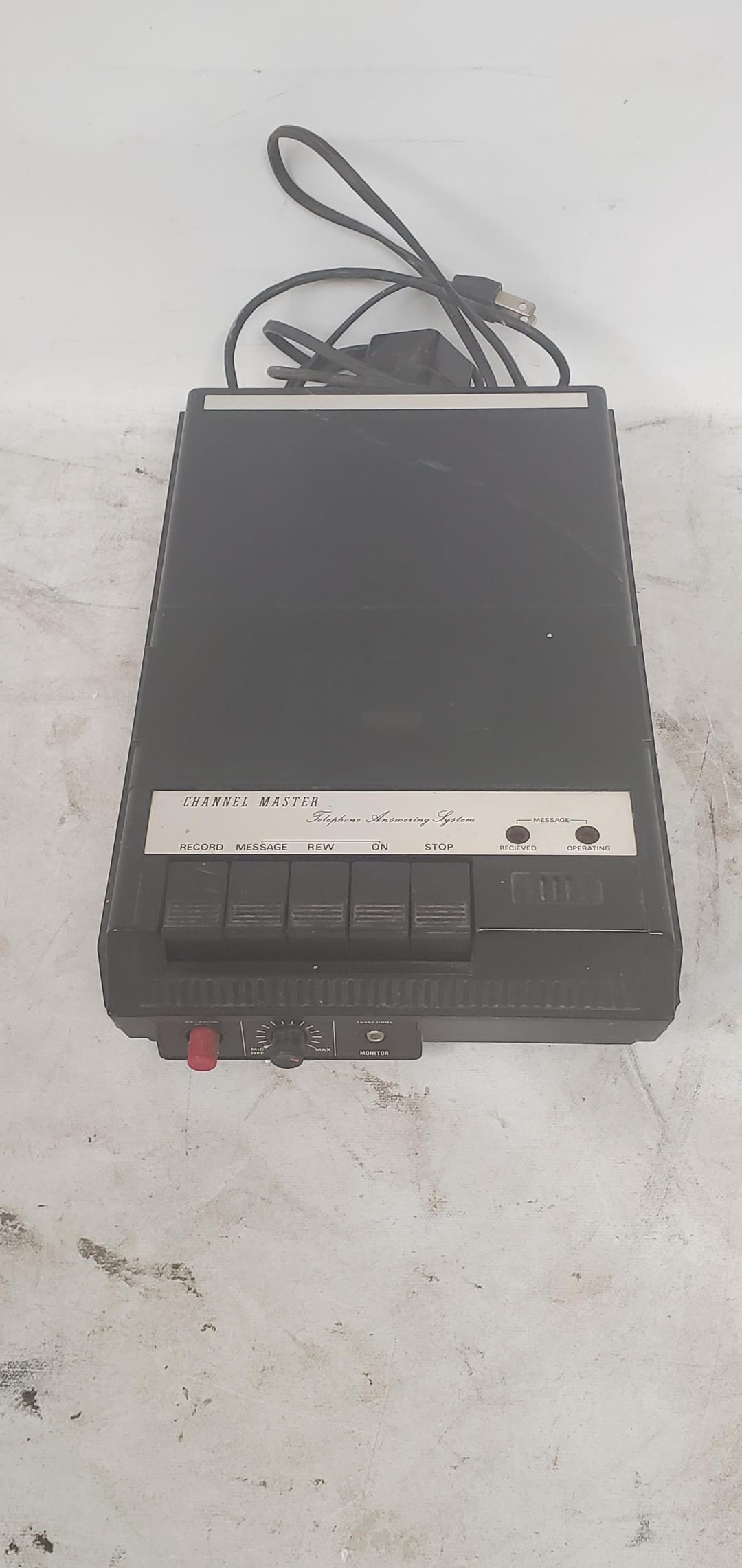 Vintage Channel Master Model 6000 Cassette Telephone Answering Machine ...