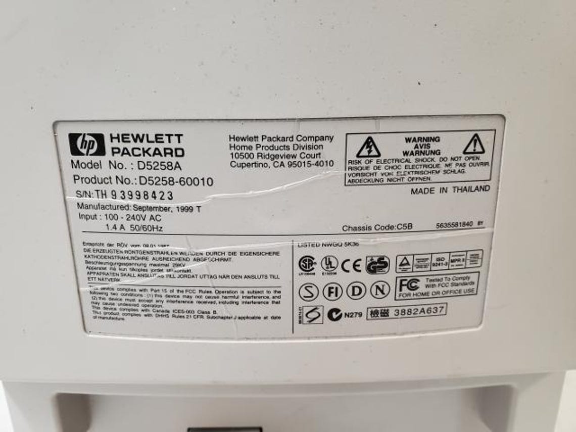 Vintage Gaming HP Pavilion M50 D5258A 13.5" Color CRT VGA Computer ...