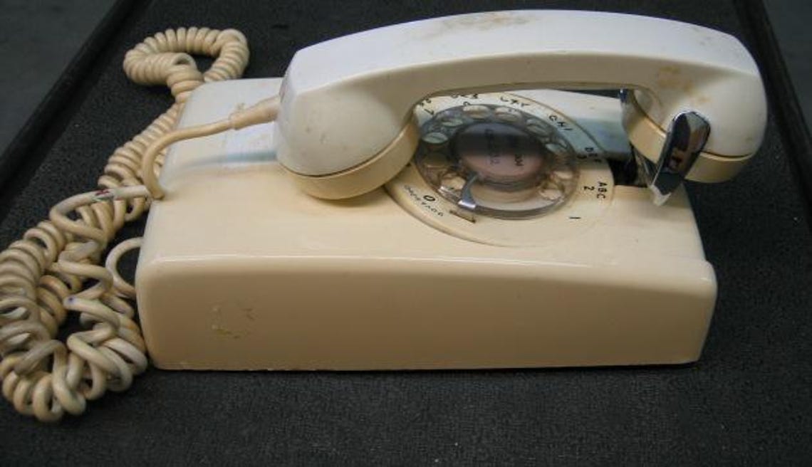 Vintage Bell Systems White Rotary Dial Wall Mount Telephone - Etsy