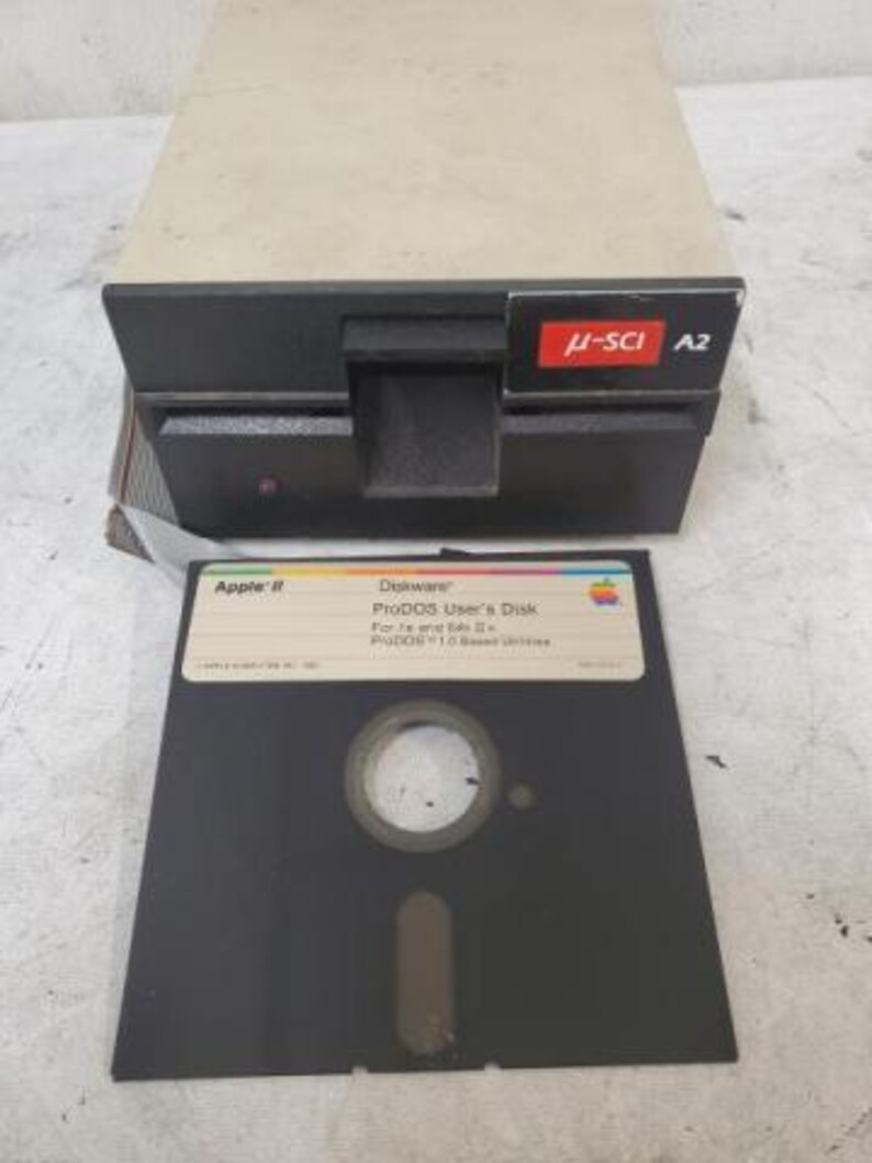 Vintage μ-SCI A2 5.25" External Floppy Disk Drive + Cable - Etsy
