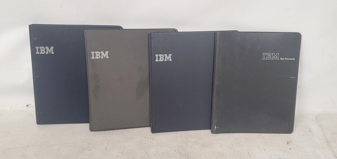 Lot of 4 Vintage IBM Computer Binder Folders Black - Etsy
