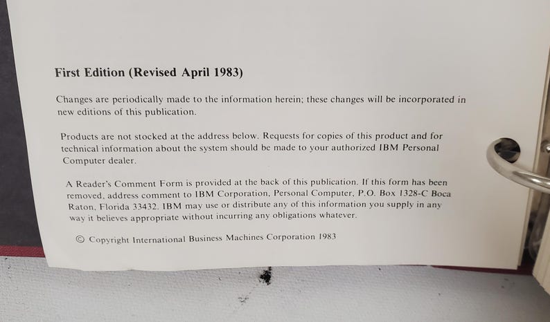 Vintage IBM Guide to Operations Personal Computer Manual 1502232 April ...