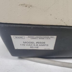 Wang 5506 11" Monitor Computer Terminal W/ Built-in Keyboard Image Burn ...