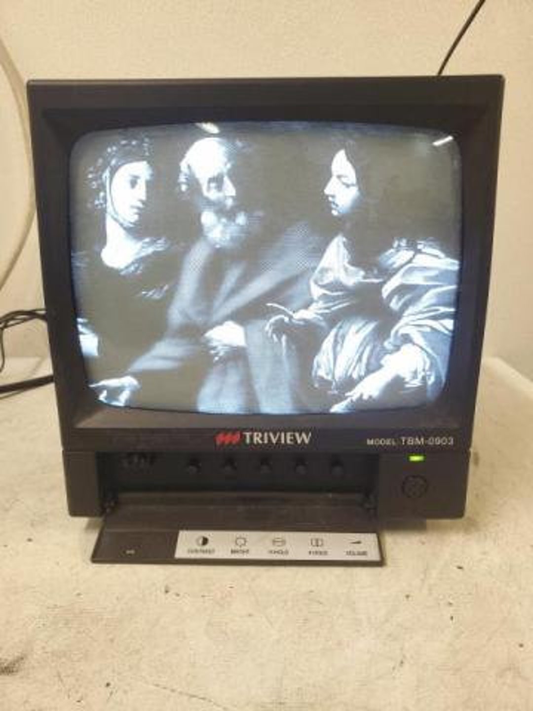 Vintage Tatung Triview TBM-0903 9 CRT B&W Black and White Television ...