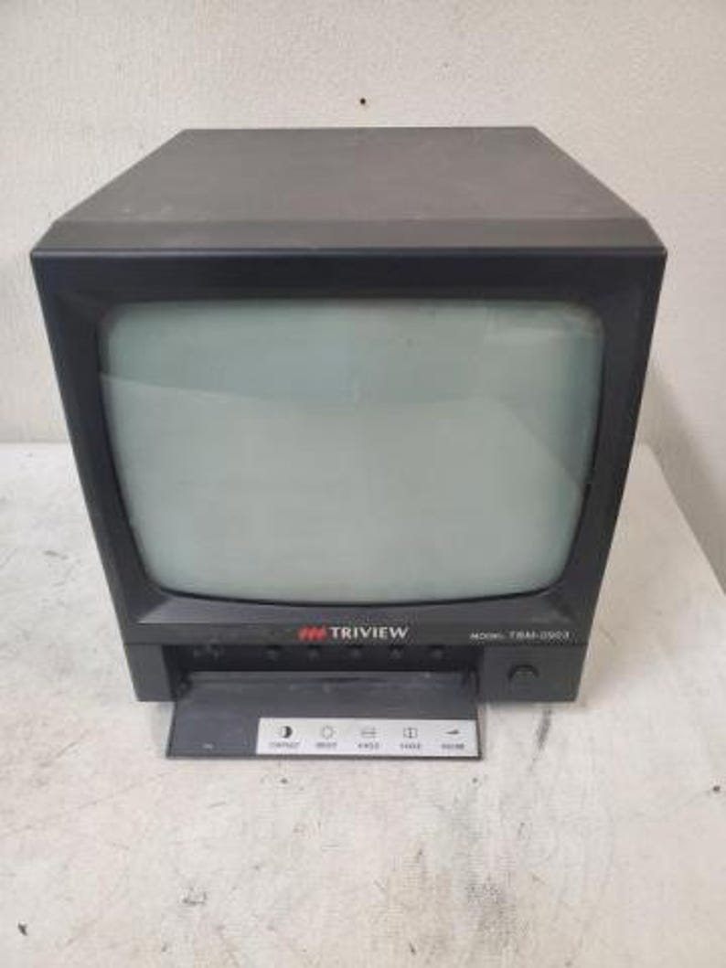 Vintage Tatung Triview TBM-0903 9" CRT B&W Black and White Television ...