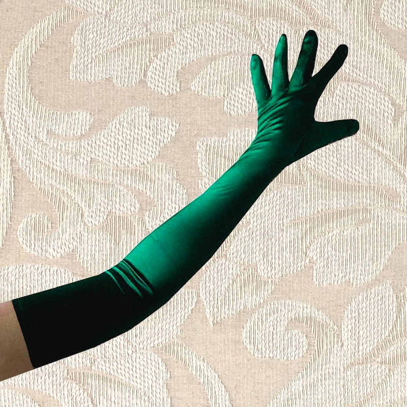 Satin Arm Length Gloves - Etsy
