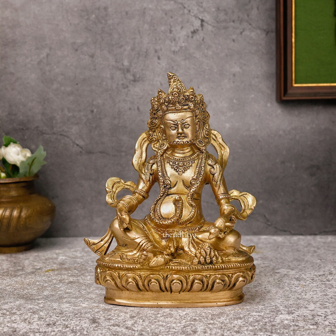 Brass Kuber Statue Sitting 8.5 Inches Idol Sculpture,kuvera Statue, Dik ...