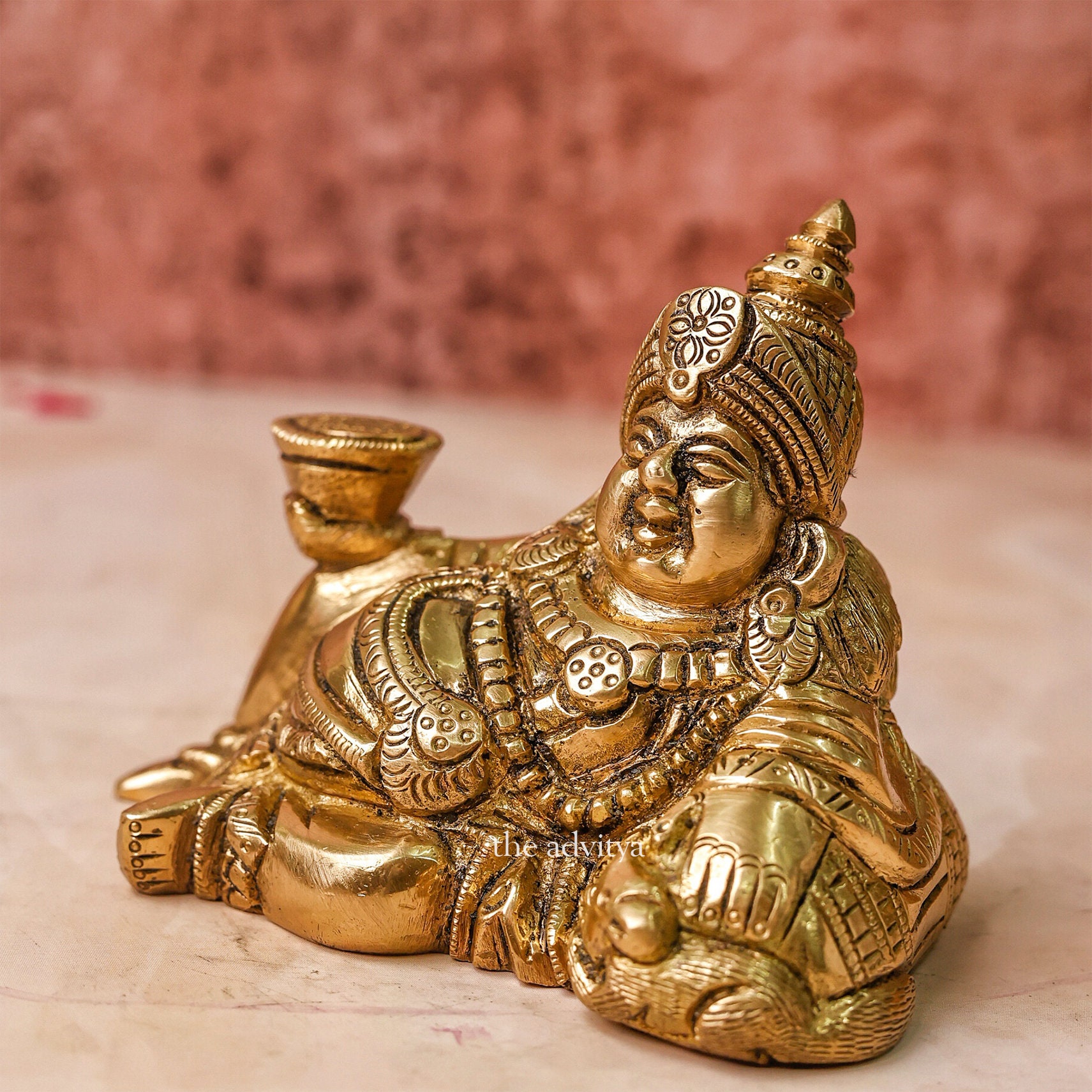 Brass Kuber Statue Sitting 3 Inches Idol Sculpture,kuvera Statue, Dik ...