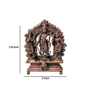 Copper Ram Darbar Miniature Statue Hindu God Lord Rama Family With Lord ...