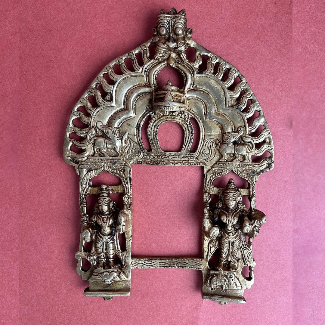 Brass Lakshmi Prabhavali Frame Arch Wall Hanging Religious Symbols ...
