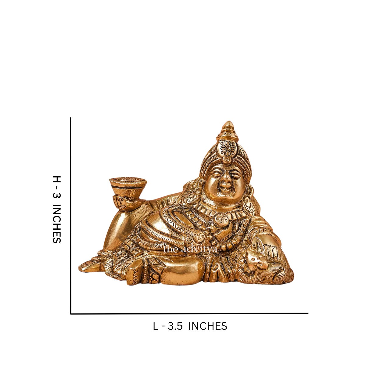 Brass Kuber Statue Sitting 3 Inches Idol Sculpture,kuvera Statue, Dik ...