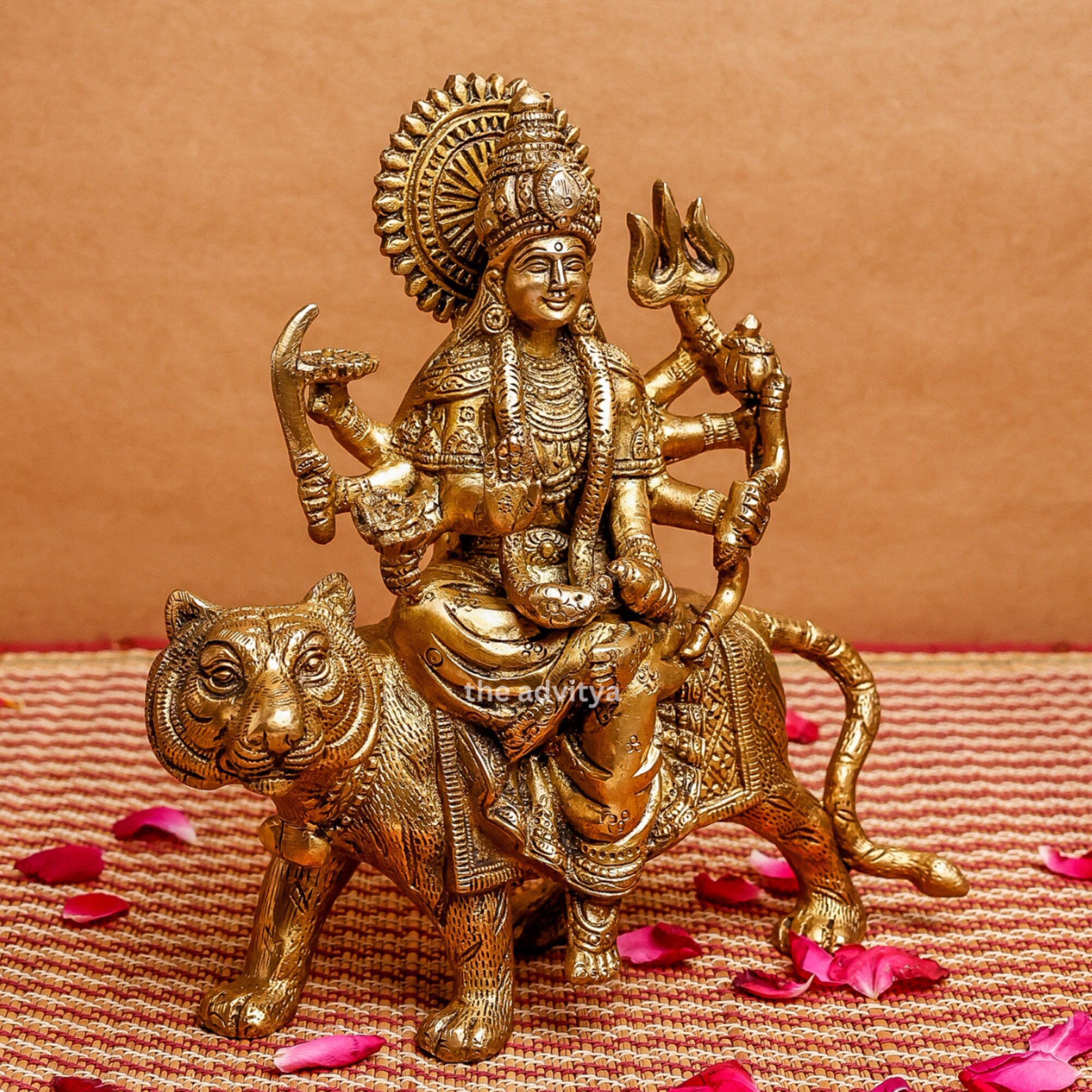 Brass Durga Statue 9 Inch - Etsy