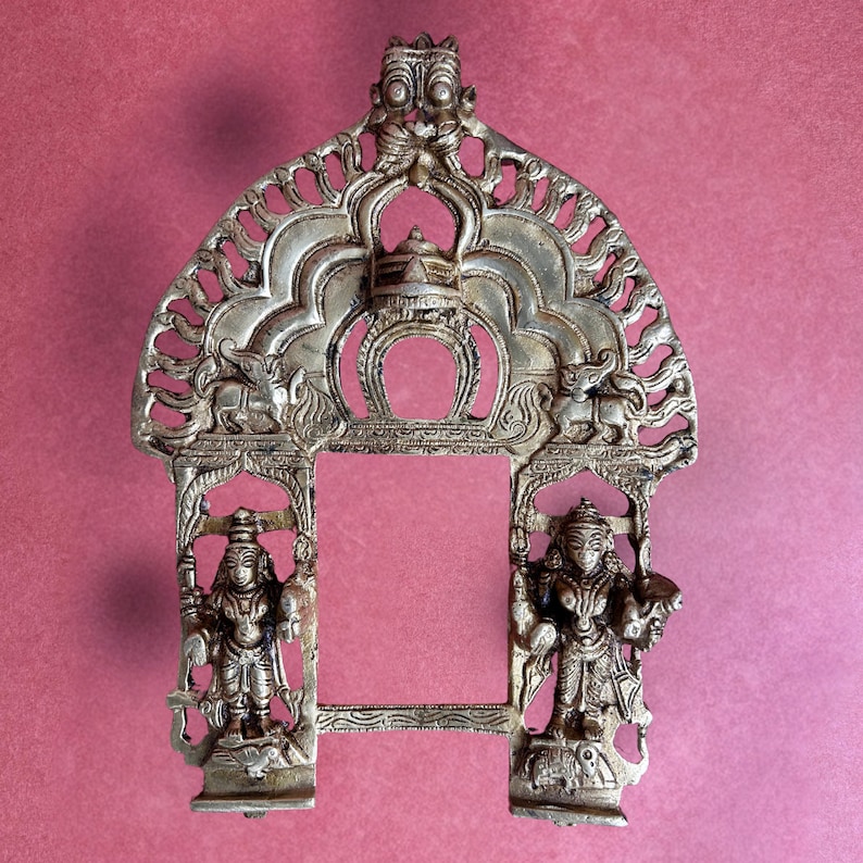 Brass Lakshmi Prabhavali Frame Arch Wall Hanging Religious Symbols ...