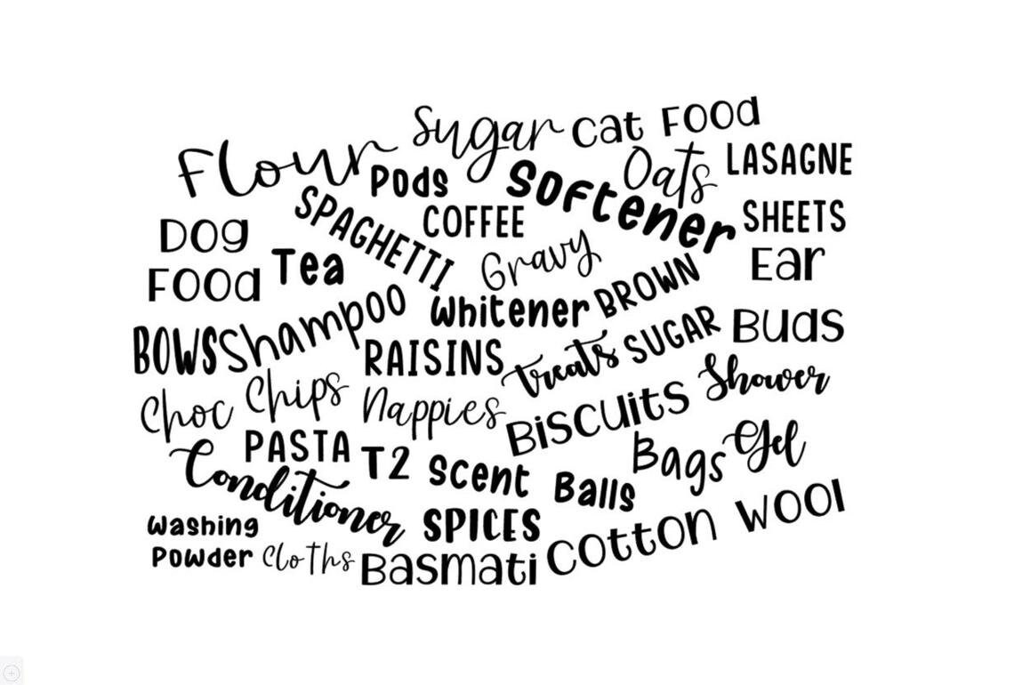 Kitchen Vinyl Decal, Pantry Labels, Food Jar Stickers, Personalised ...