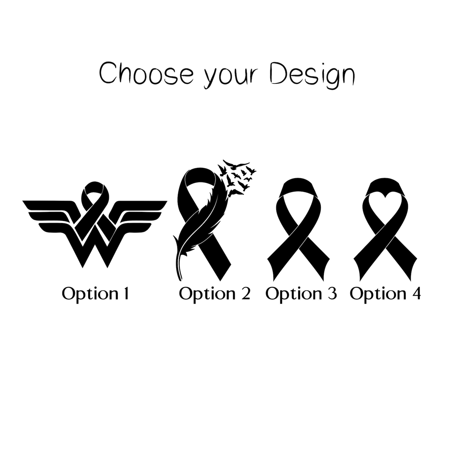 Cancer Ribbon Custom Sticker Awareness Ribbon Vinyl Decal for - Etsy