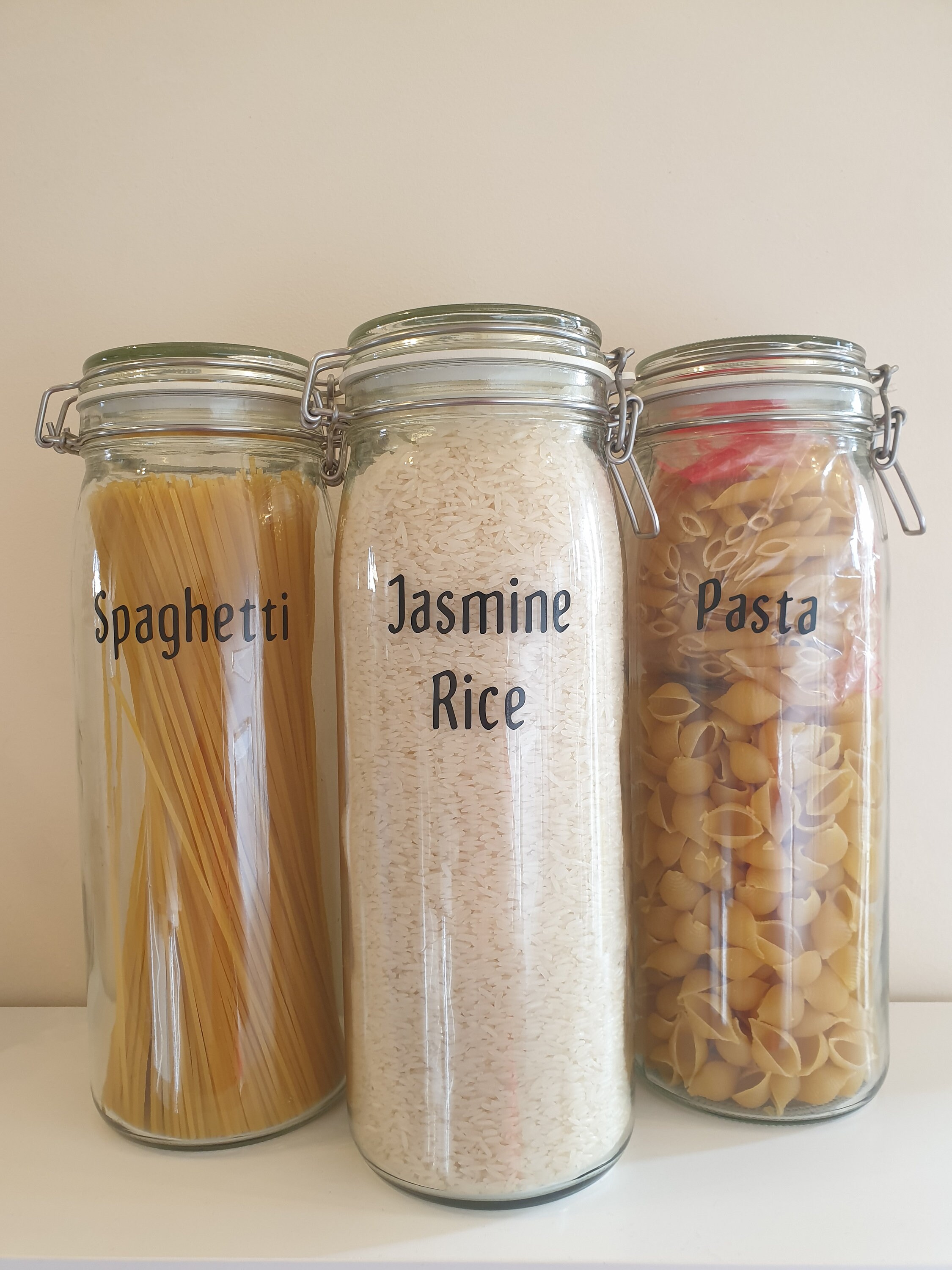 Kitchen Vinyl Decal Pantry Labels Food Jar Stickers | Etsy UK