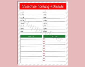 Cooking Schedule | Etsy