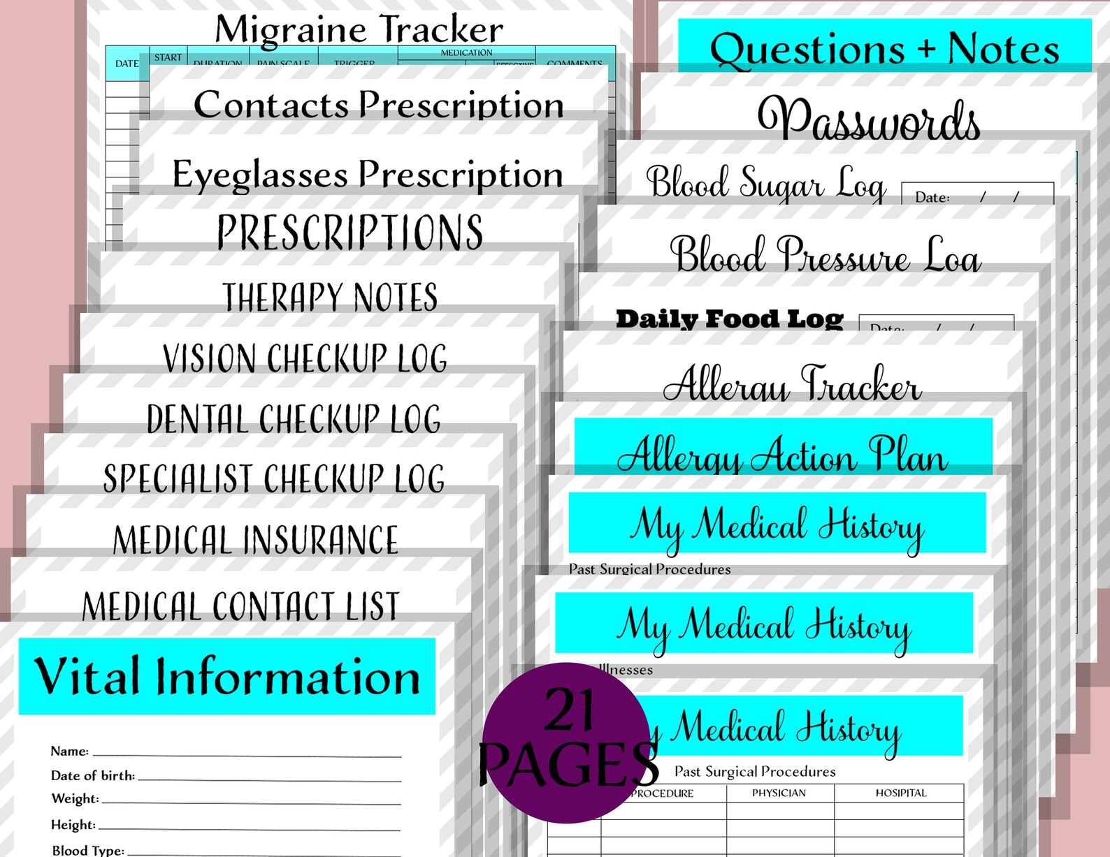 Ultimate Medical / Health Printable Bundle - Etsy