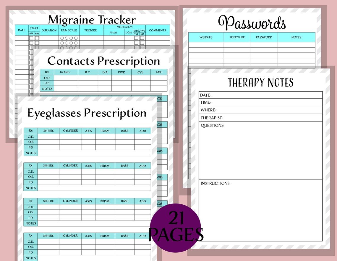 Ultimate Medical / Health Printable Bundle - Etsy