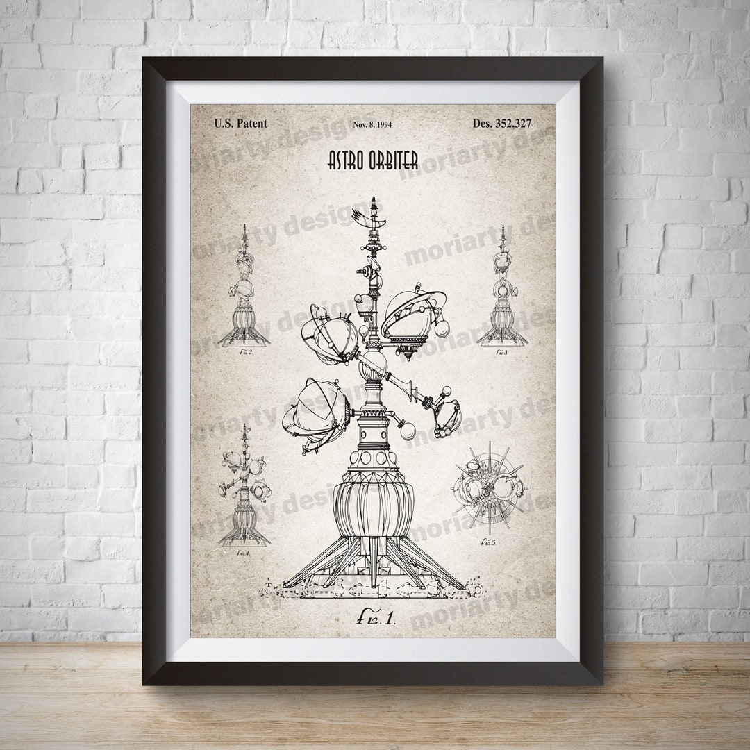 Astro Orbiter Disney Patent Magic Kingdom Vintage Patent - Etsy